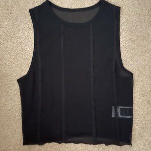 Tops | Nwt Stitching Mesh Crop Tank Top Xs | Poshmark